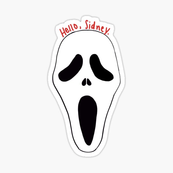 "Scream Horror Mask With Movie Quote" Sticker for Sale by bmongan1104 ...
