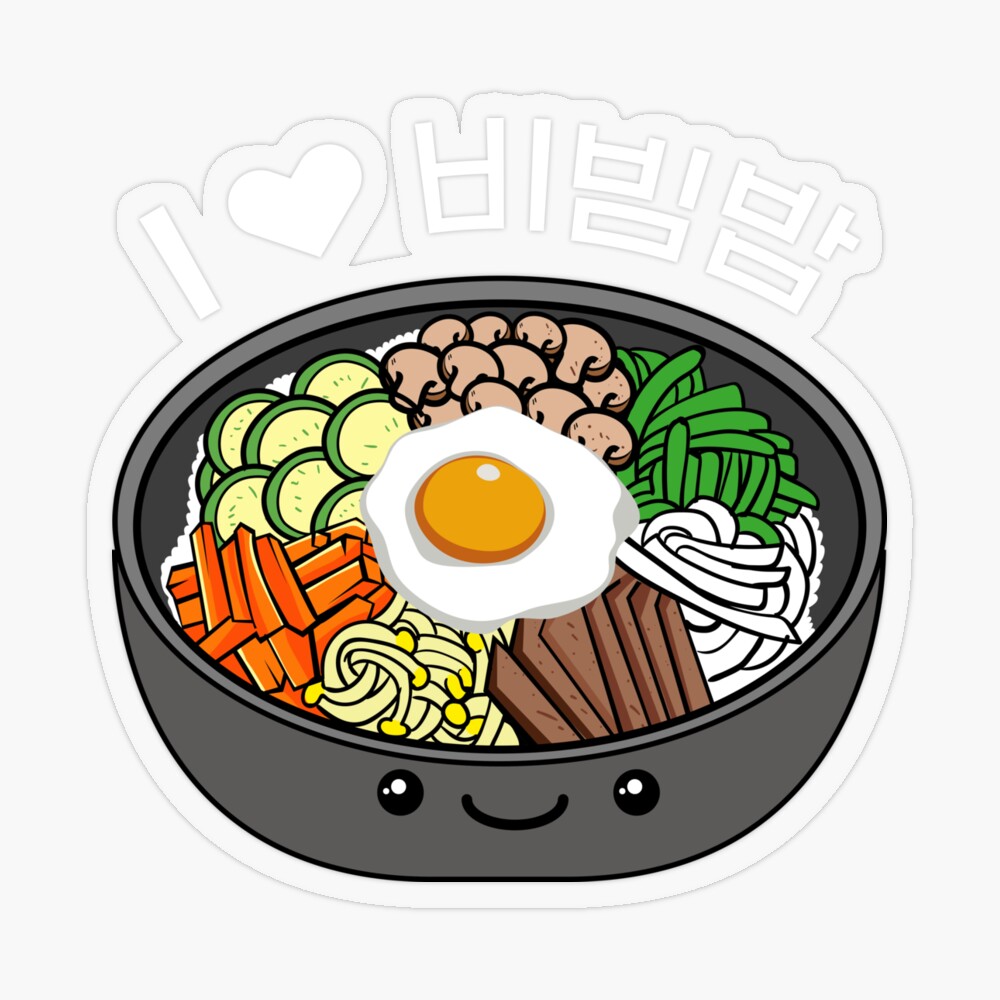 Korean Bibimbap Street Food Korean Food Sticker TeePublic