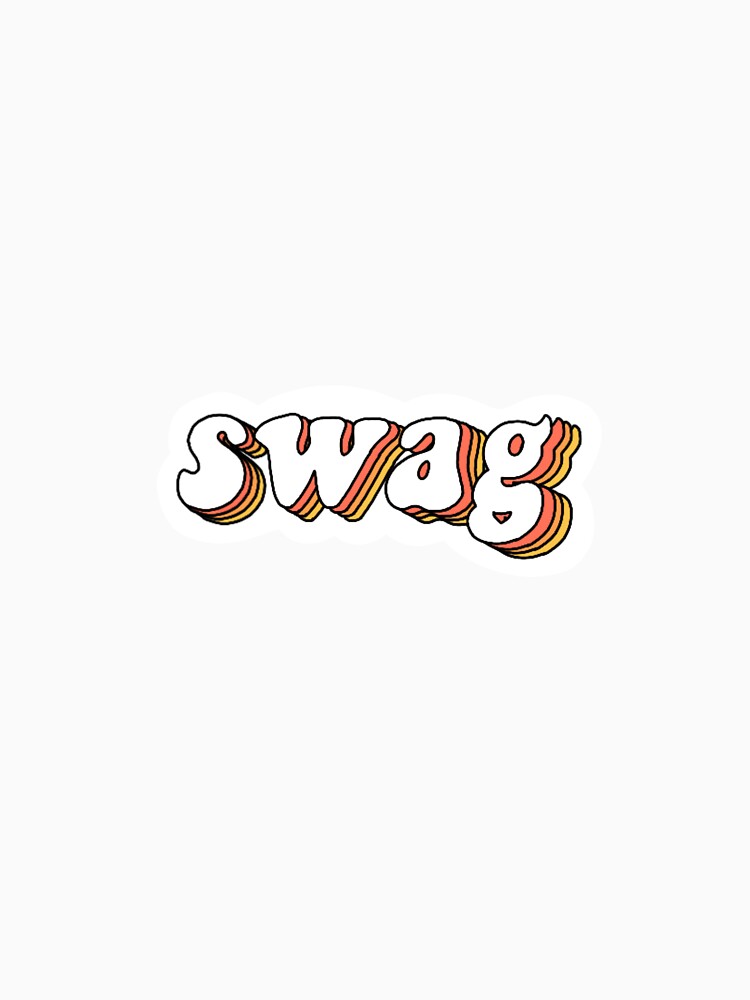 "swag multi color retro sticker" T-shirt for Sale by peytonberman ...