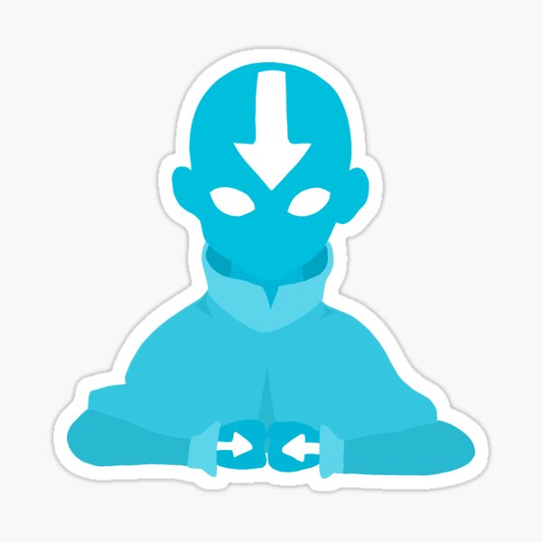 "Aang in Avatar State from Avatar the Last Airbender" Sticker by ...