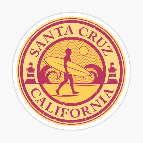 "Santa Cruz, California" Sticker for Sale by studio838 | Redbubble