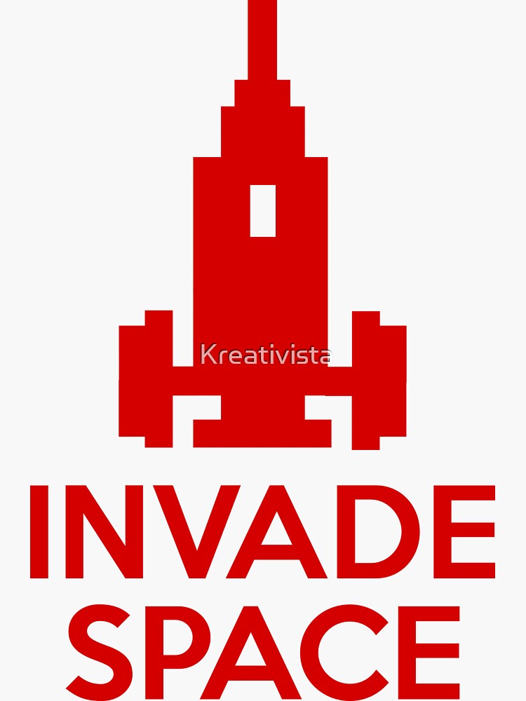 "Invade Space" Sticker by Kreativista | Redbubble