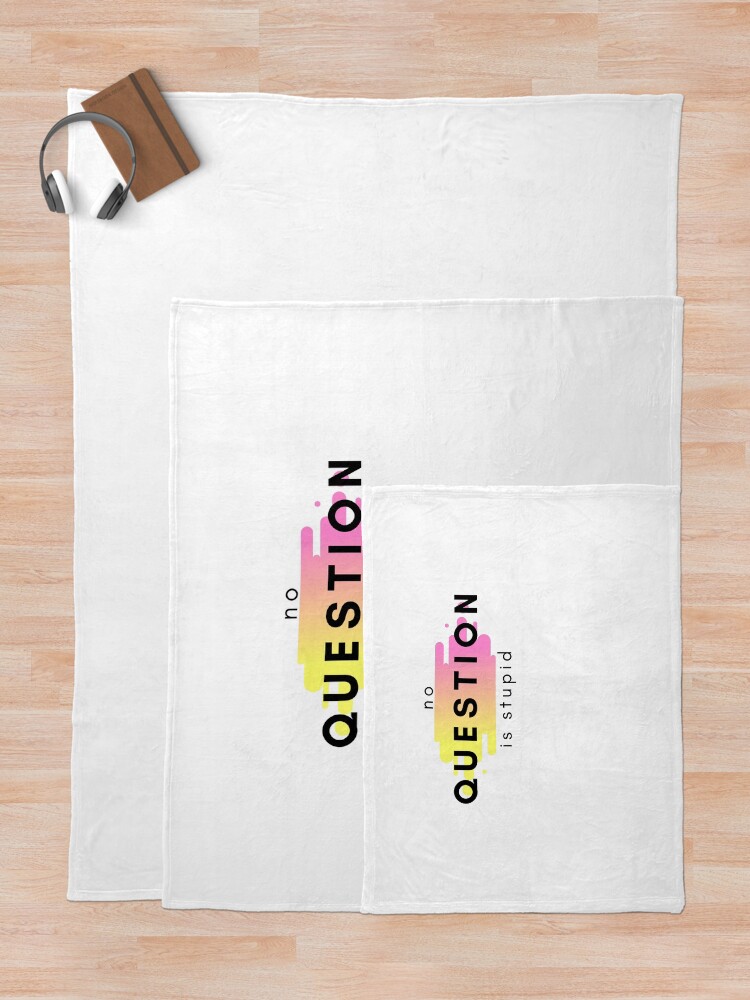 Plaid « Aucune question n'est stupide », par AqsaMustafa | Redbubble