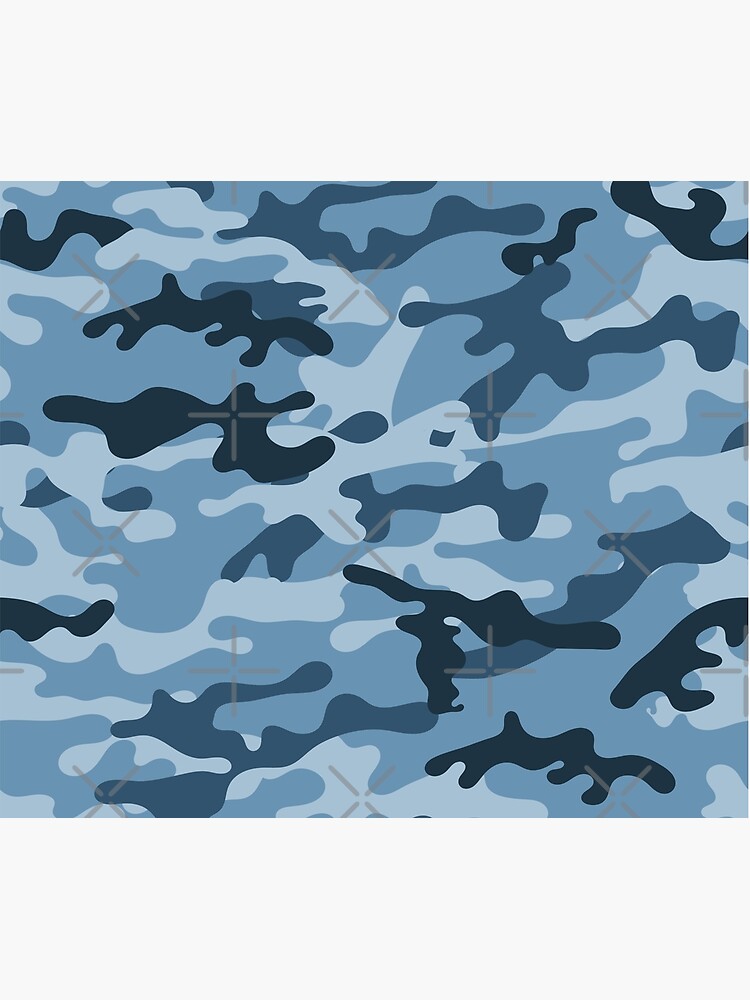 "Camouflage Pattern Cool Army Blue Dark Blue & White Camo Print Color ...