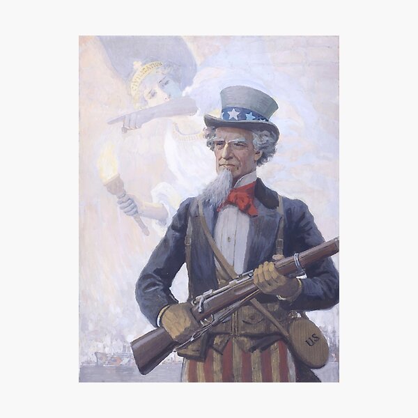 Lámina fotográfica «Tío Sam va a la guerra propaganda vintage» de ...