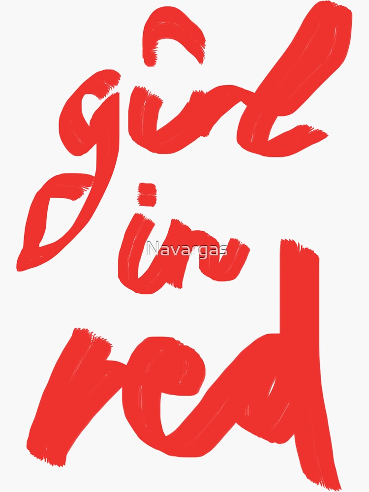 "Girl In Red" Sticker for Sale by Navargas | Redbubble