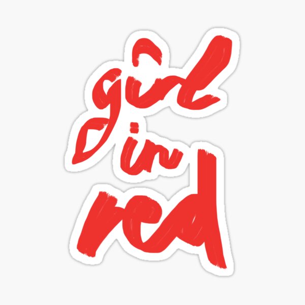 "Girl In Red" Sticker for Sale by Navargas | Redbubble