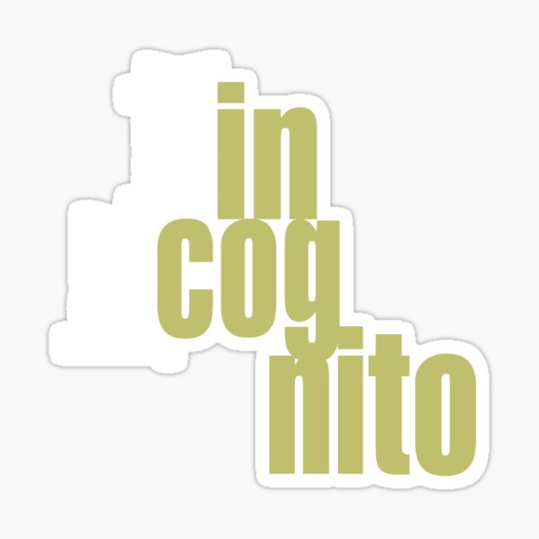 "Incognito" Sticker for Sale by davidmm99 | Redbubble