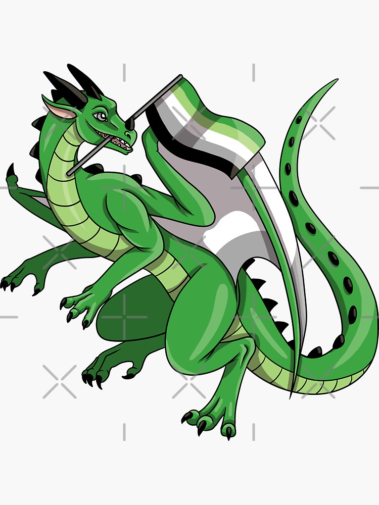 "Aromantic Dragon Pride Flag" Sticker for Sale by DelythThomasArt ...