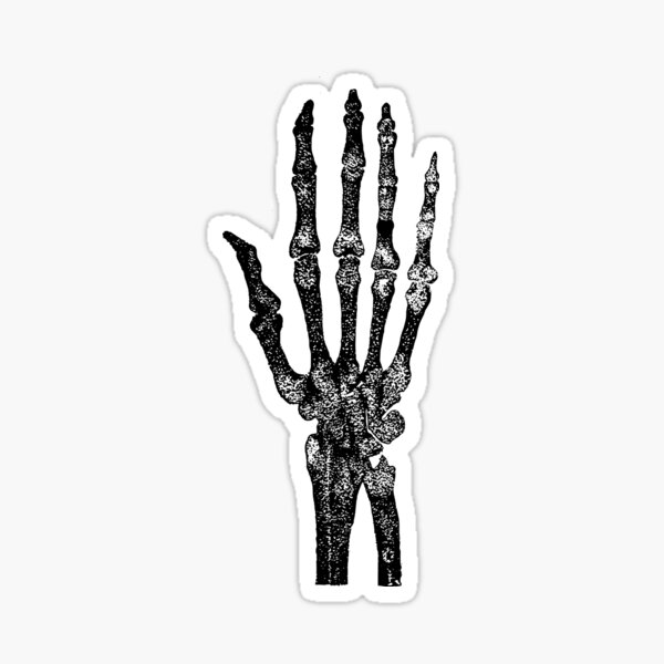 "Vintage Skeleton Hand" Sticker for Sale by Seaseecee | Redbubble