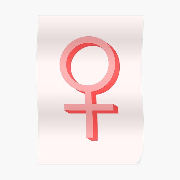 "Feminist Venus female symbol" Poster by planetsnpeaches | Redbubble