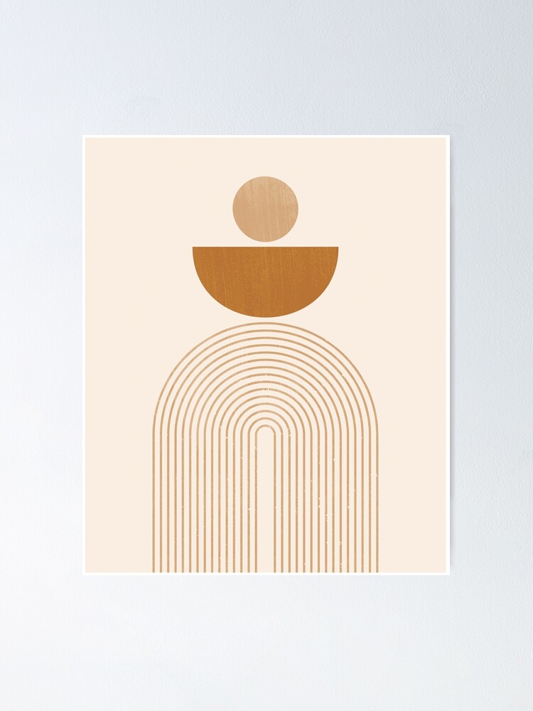 "Mid century modern rainbow" Poster by mysticminimals | Redbubble