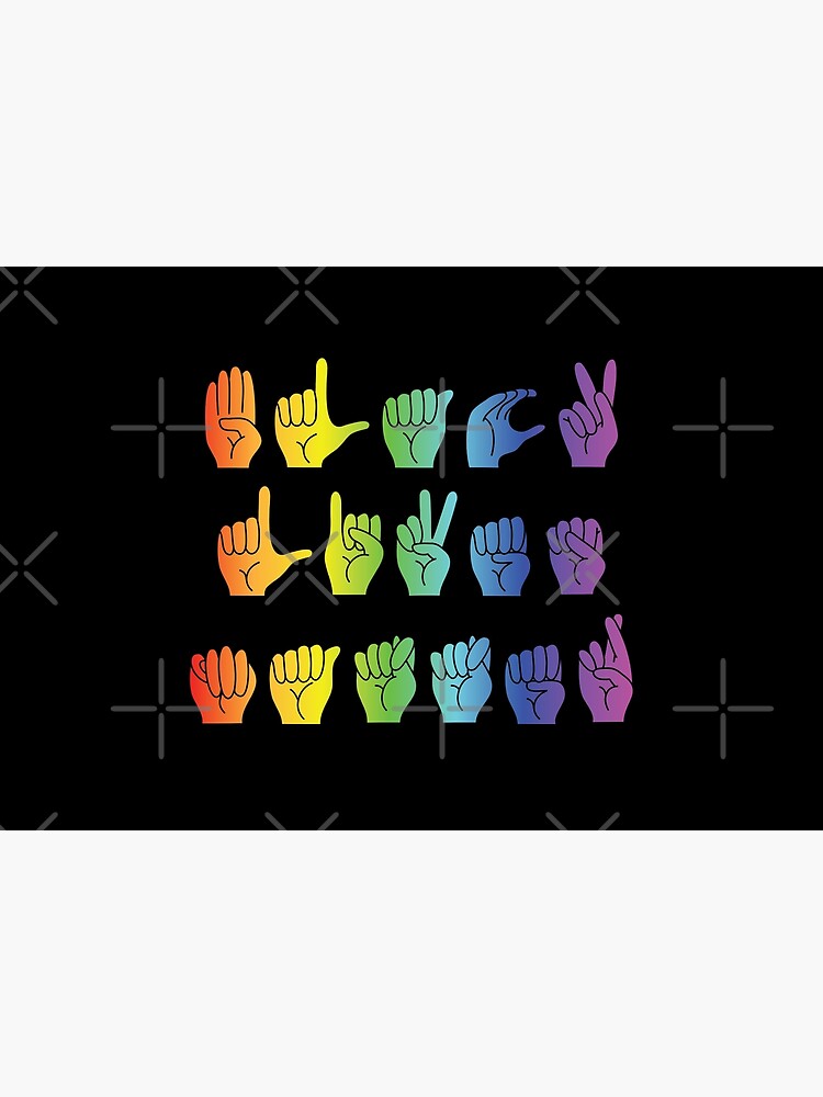 "Black Lives Matter in American Sign Language (ASL) ☆ Rainbow" Poster ...