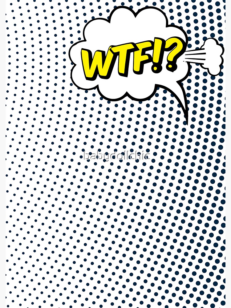 "Wtf Comic Book Effects" Sticker for Sale by babydollchic | Redbubble