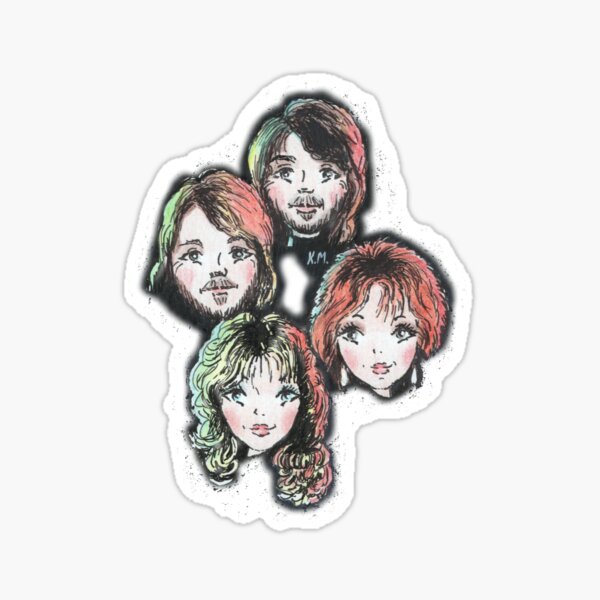 "Portrait of four" Sticker by KateMakStudio | Redbubble