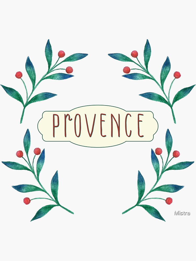 "Provence" Sticker by Mistra | Redbubble