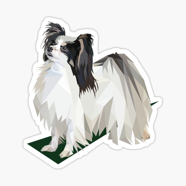 "Papillon Dog Illustration" Sticker for Sale by KingdomArt101 | Redbubble
