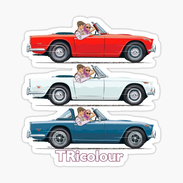"TR5 in TRicolour mode in right hand drive" Sticker for Sale by Bigs66 ...