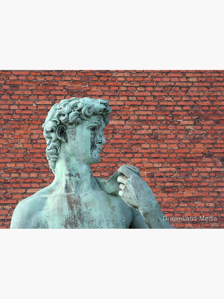 "Michelangelo's David Brick Wall" Sticker for Sale by DreamLand-Media ...