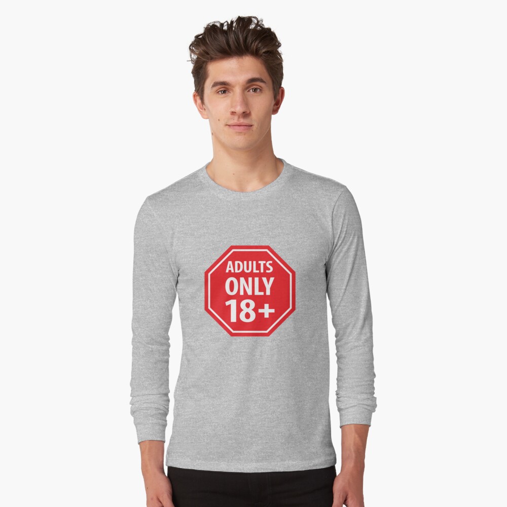 "Under eighteen years prohibition sign, adults only" Sticker for Sale ...