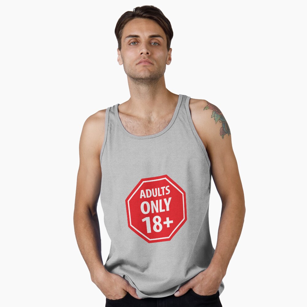 "Under eighteen years prohibition sign, adults only" Sticker for Sale ...