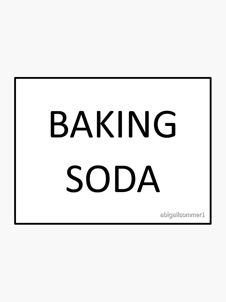 "Baking soda label sticker" Sticker for Sale by abigailsommer1 | Redbubble