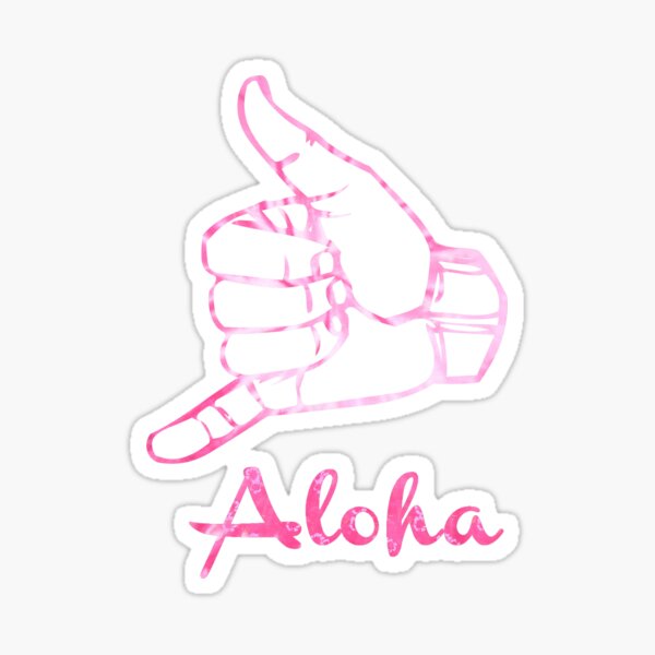 "Shaka Tie Dye Pink Pale colouring ( Aloha ) " Sticker by AntoineVacc ...