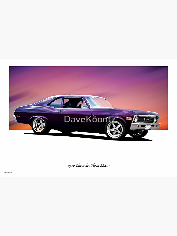 "1970 Chevrolet Nova SS427" Sticker by DaveKoontz | Redbubble