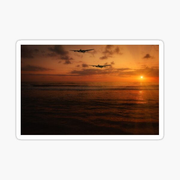 " Sunset Lancaster Bombers" Sticker by UKGh0sT | Redbubble