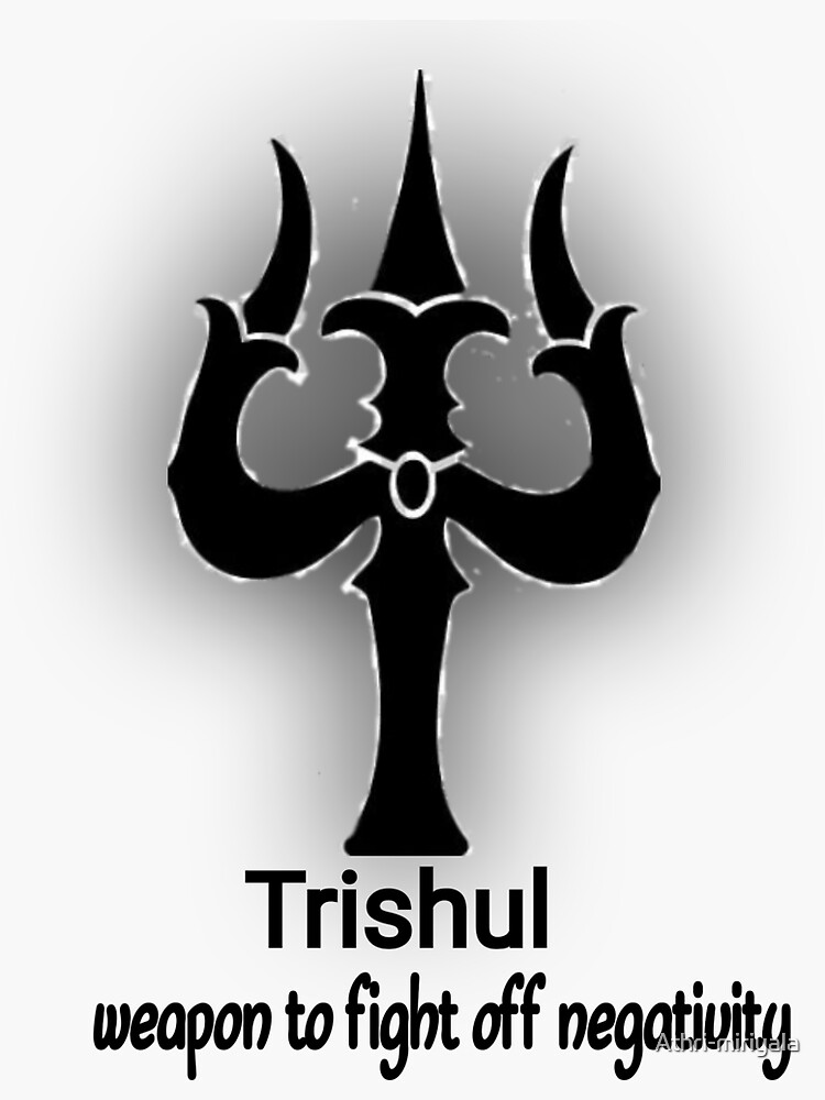 "Trishul Art work" Sticker for Sale by Athri-miriyala | Redbubble