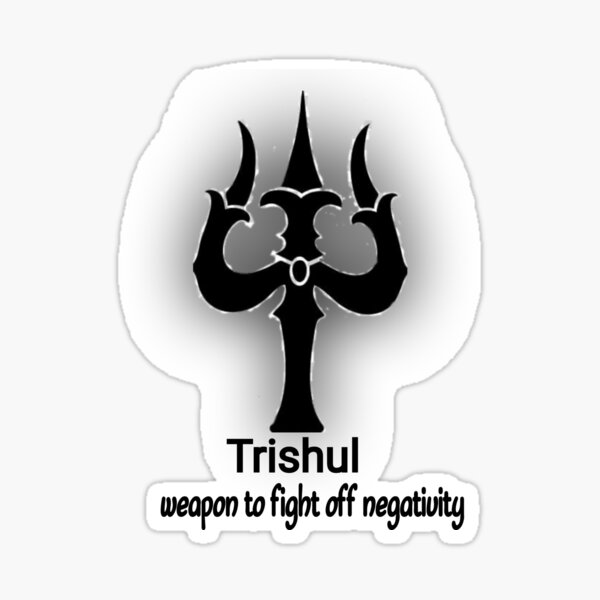 "Trishul Art work" Sticker for Sale by Athri-miriyala | Redbubble