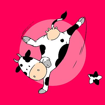 "Mooviestars - Breakdancing Cow" Sticker for Sale by FluffyFeelings ...