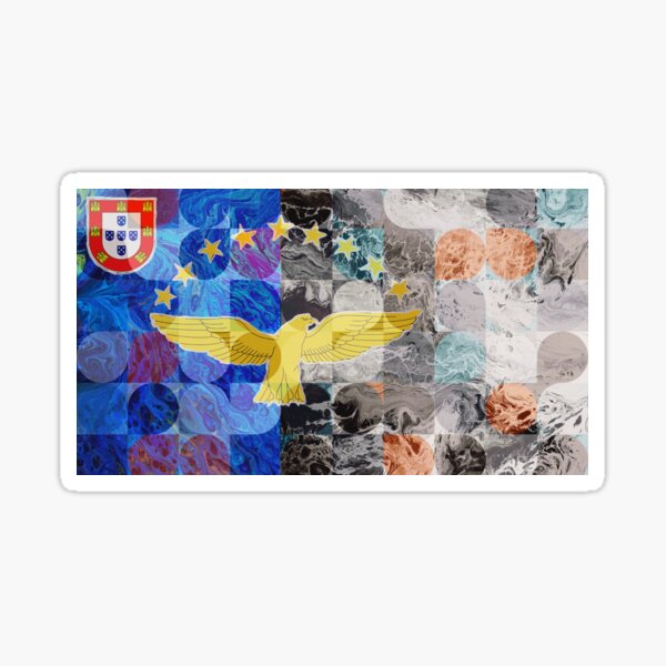 "Azores artistic flag" Sticker for Sale by Azorean1963 | Redbubble