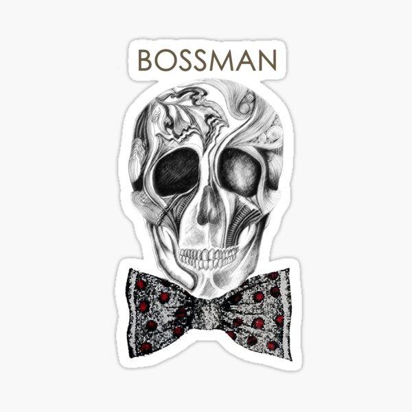 "BOSSMAN" Sticker for Sale by Inkdbymaya | Redbubble