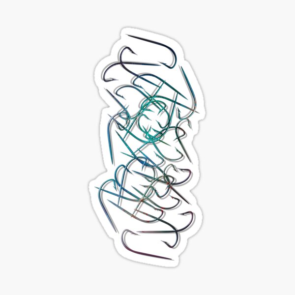 "HOOKED ON HOOKS" Sticker by MikaelJenei | Redbubble