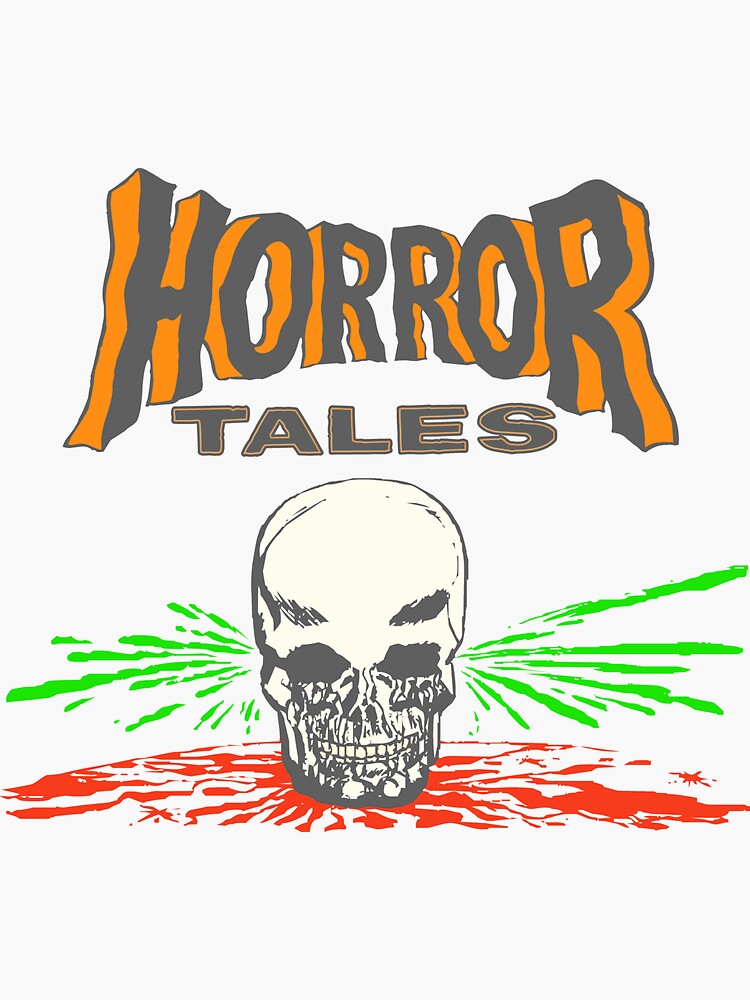 "Eerie Publications Horror Tales logo (redux 2020)" Sticker by ...