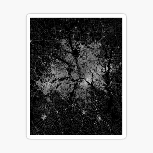 "Dallas map Texas" Sticker for Sale by linelinelines | Redbubble