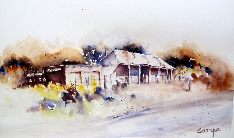 "Old Cottage in Outback Australia" by Sampa Bhakta | Redbubble