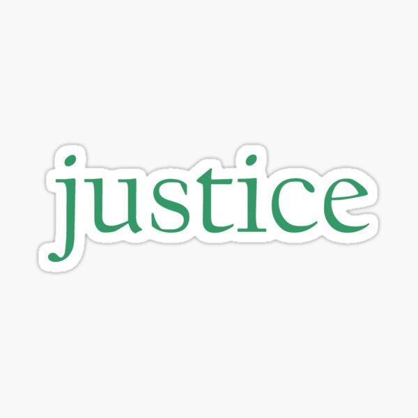 "justice" Sticker by Wadner07 | Redbubble
