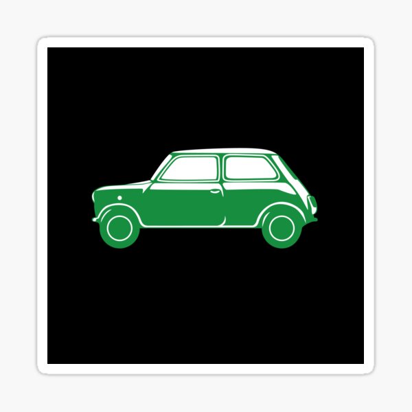 "Classic Mini Side" Sticker for Sale by 3pedaldriving | Redbubble