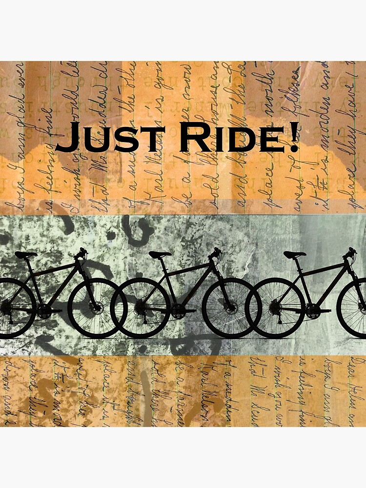 "Bicycle Art Collage Vintage Text Design" Framed Art Print for Sale by ...