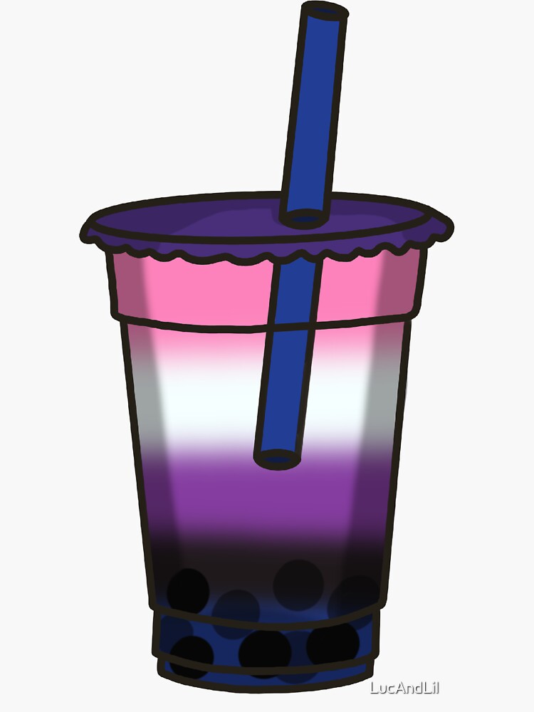 "Gender Fluid Flag Boba Tea" Sticker for Sale by LucAndLil | Redbubble