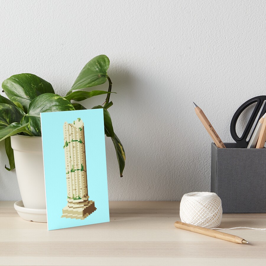 "Pixel Art Ancient Pillar" Art Board Print for Sale by curlymario ...