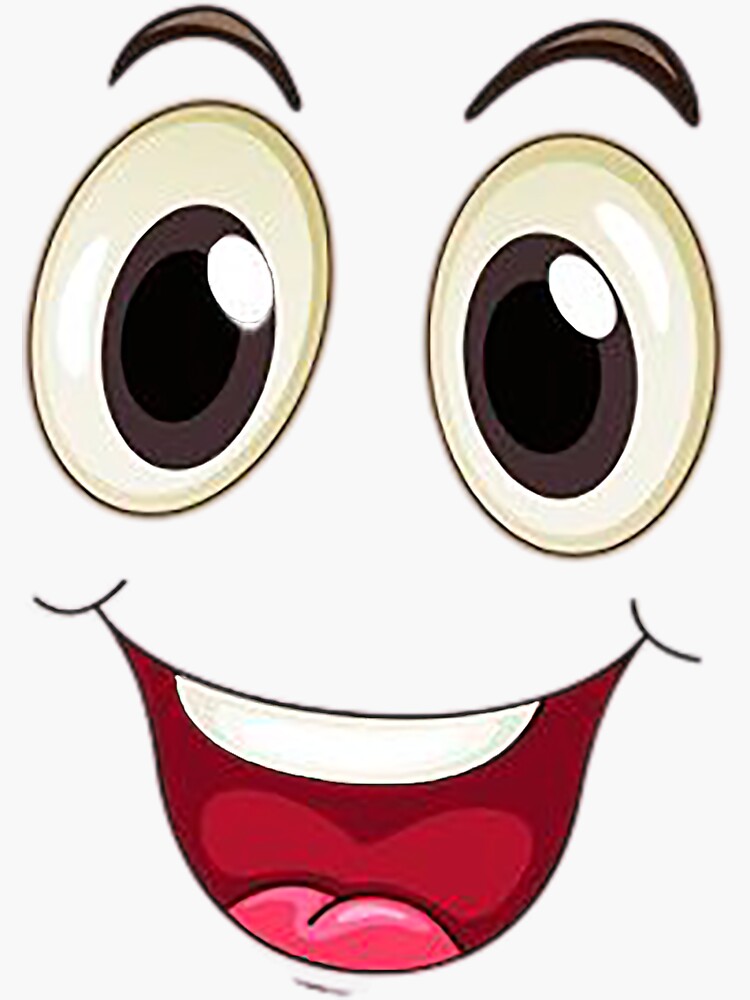 "CARTOON FACE" Sticker by BENAZCOMPANY | Redbubble