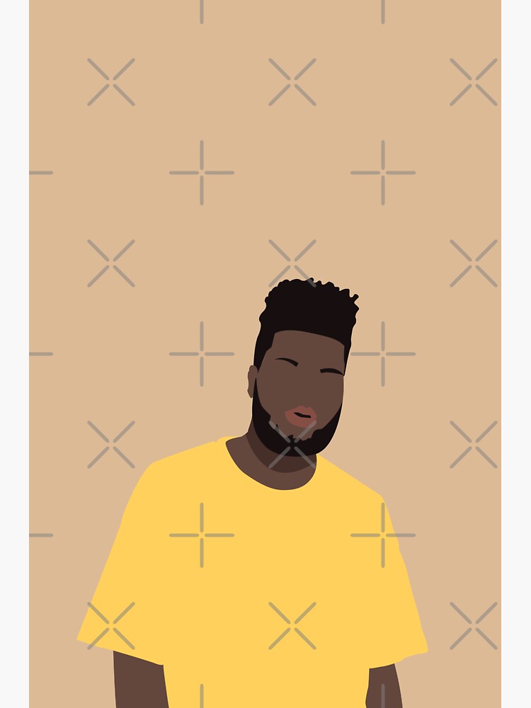 "KHALID" Sticker for Sale by ByersPrints | Redbubble