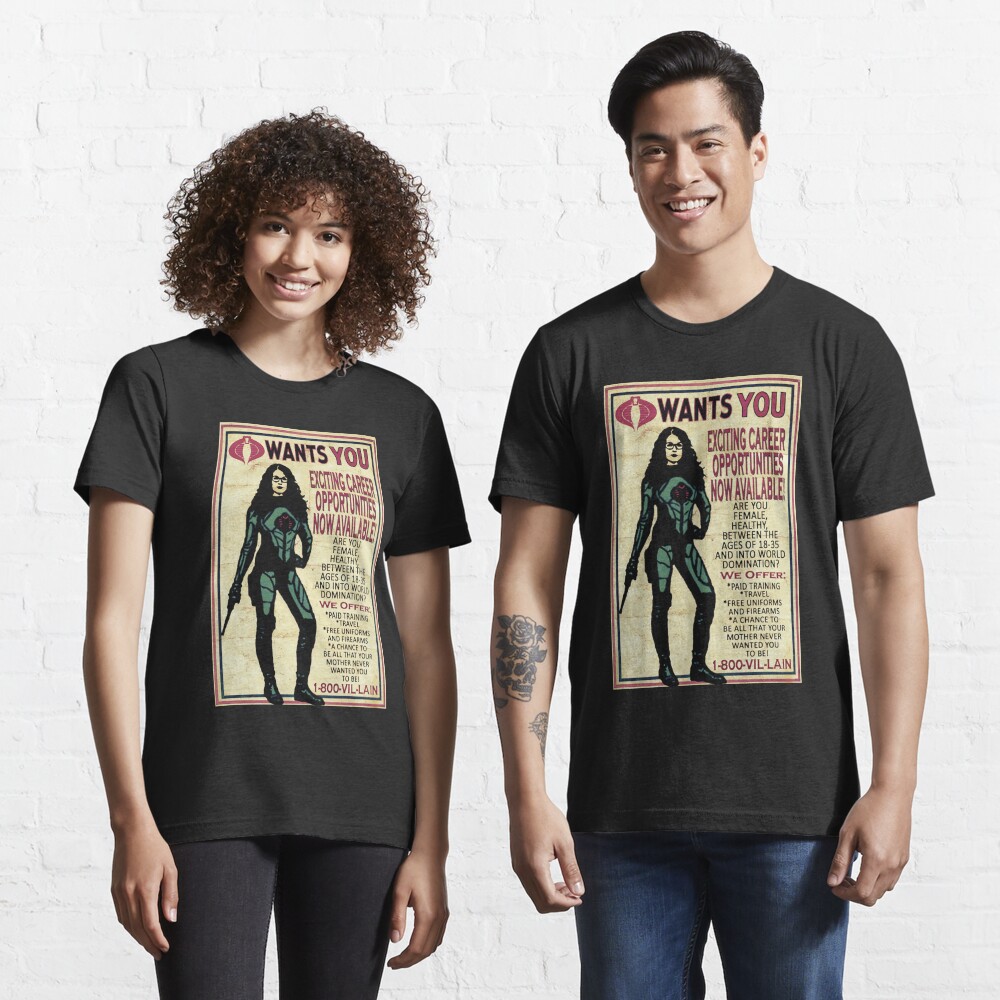 "Cobra Recruiting poster Featuring the Baroness (G.I. Joe)" T-shirt by ...