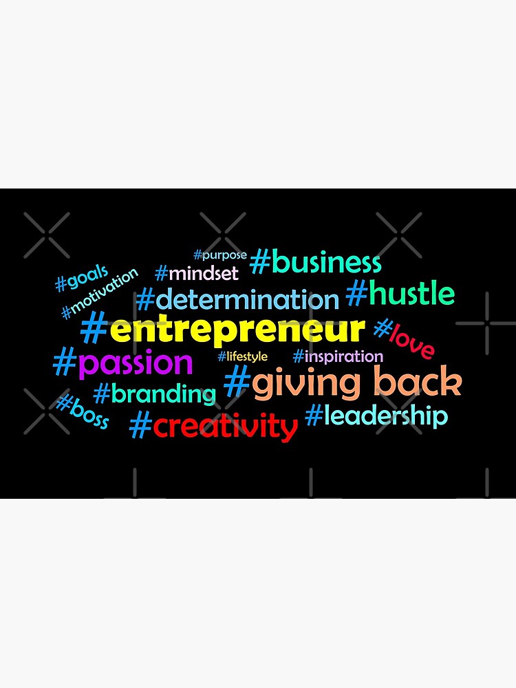 "Inspiring Entrepreneur Hashtags - Colorful" Coffee Mug for Sale by ...