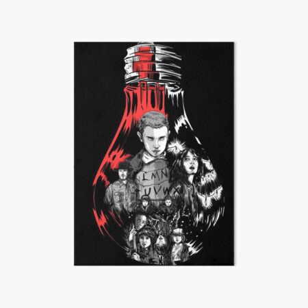"Stranger Things Light Bulb" Art Board Print by xAYMx | Redbubble