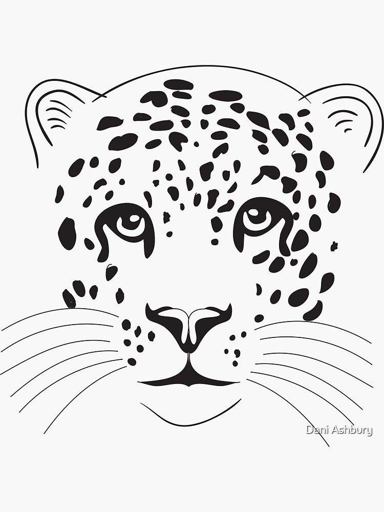"Leopard Face" Sticker by DigiGraphics4u | Redbubble
