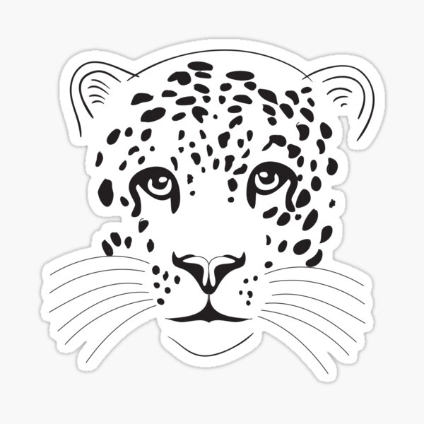"Leopard Face" Sticker by DigiGraphics4u | Redbubble